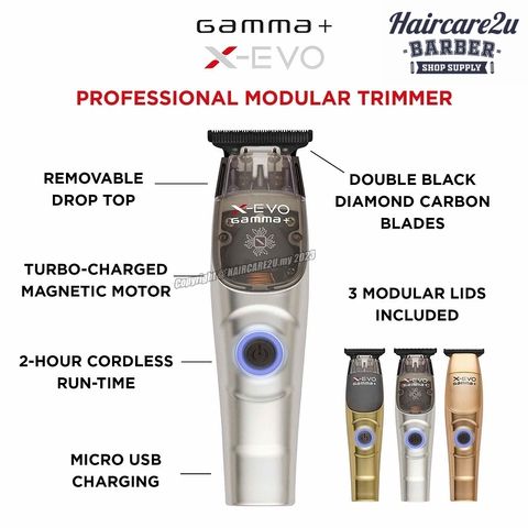 Gamma+ X-EVO Professional Modular Trimmer #HCGPXEVOMS – HAIRCARE2U.my ...