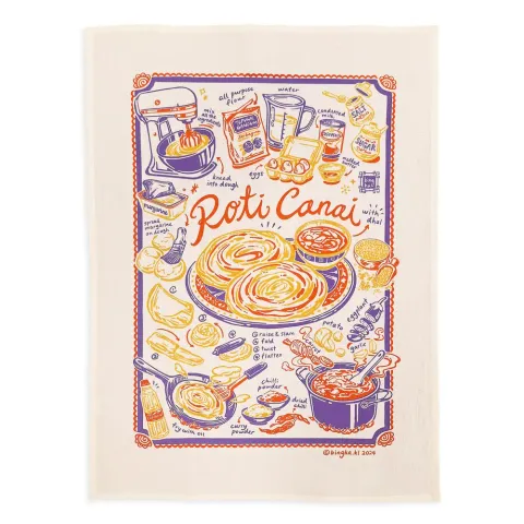Bingka Tea Towel - Roti Canai – Salt x Paper Stationery & Gifts