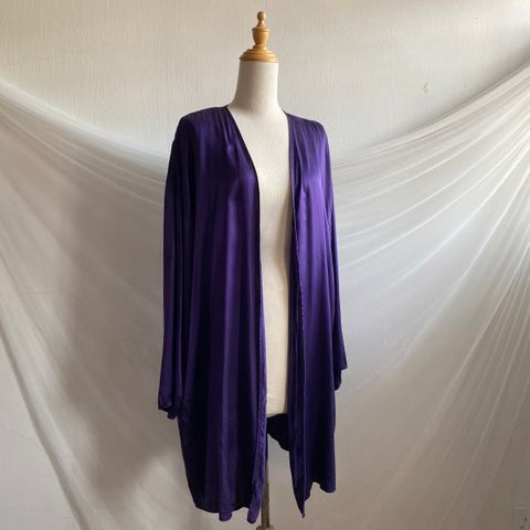 Purple Silk Robe (M/L) – Violette Wears