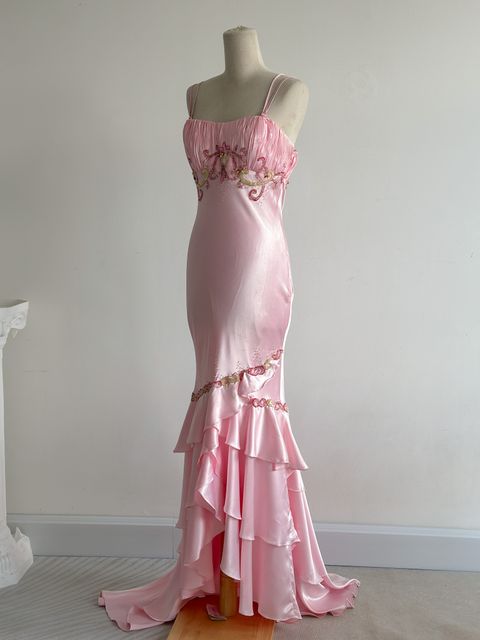 Pure Romance Pink Satin Gown (S) – Violette Wears