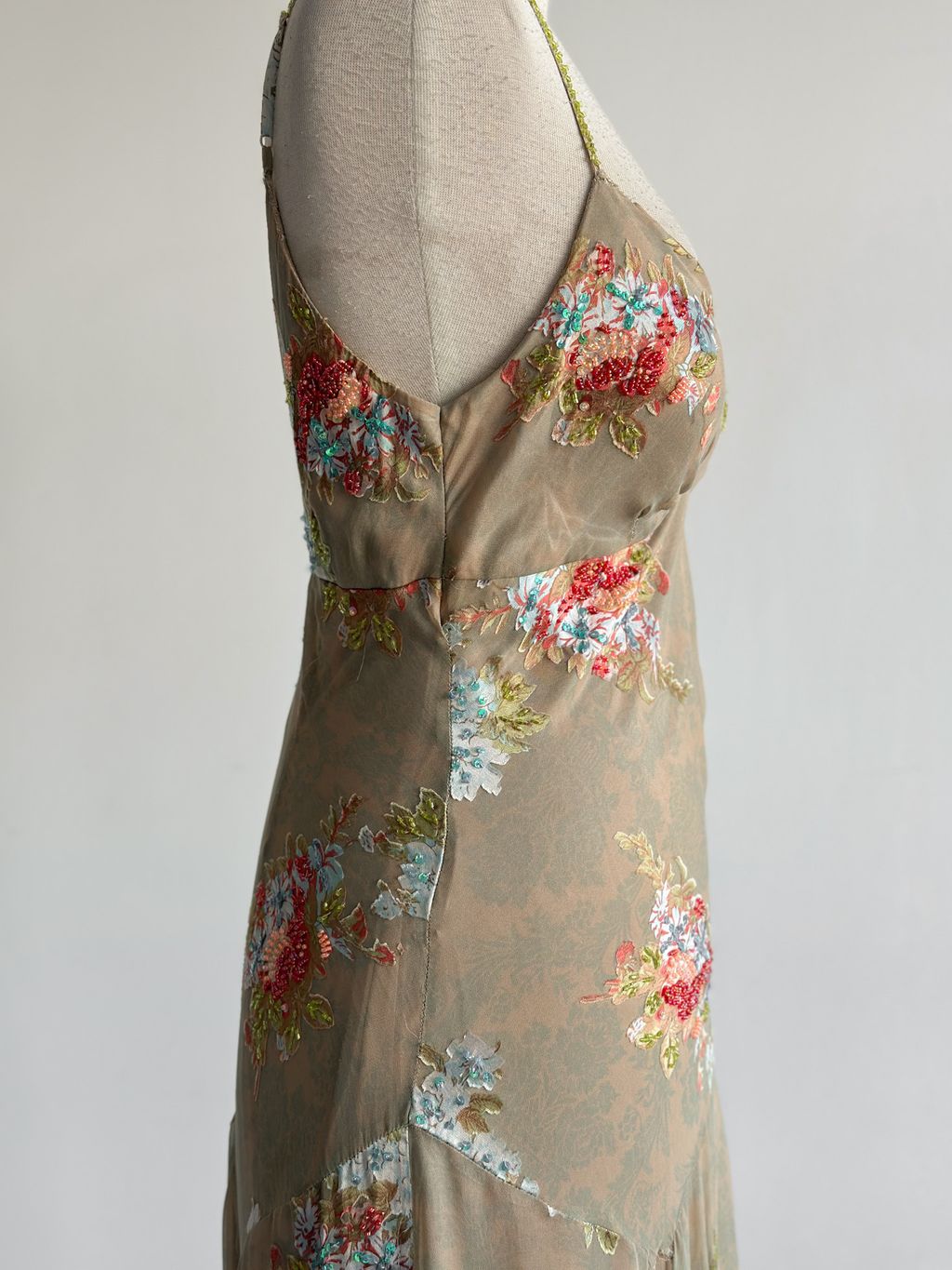 Vintage Rare 2000s Sue Wong Beaded Floral Silk Dress (S-M) – Violette Wears