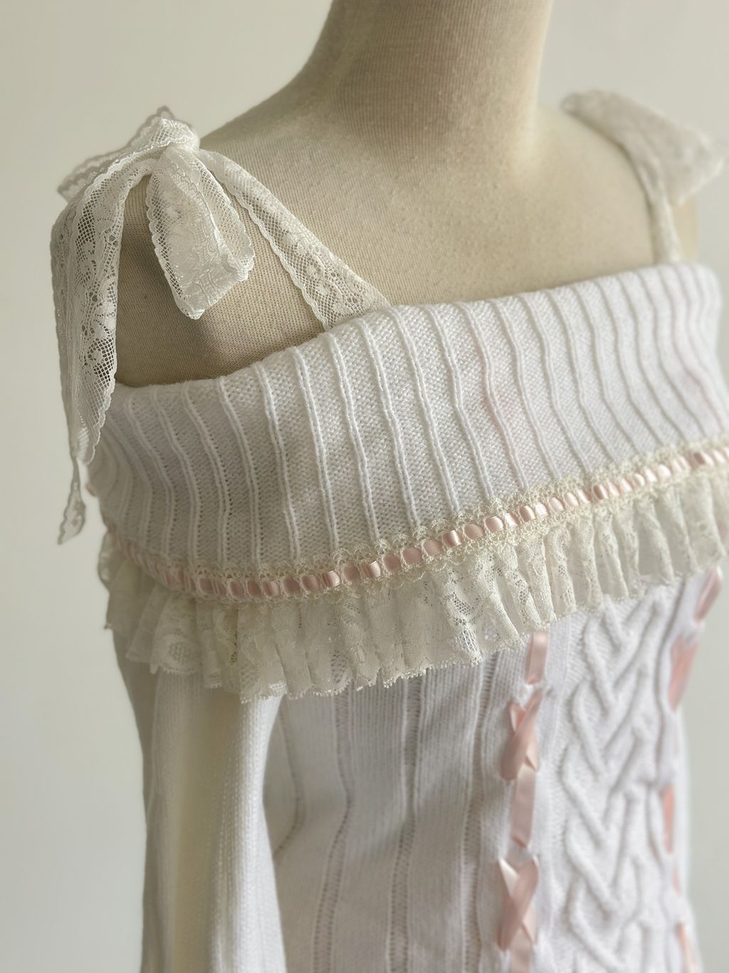 Girl's Dream Hearts Sweetheart Pink Ribbon Sweater (XS-S) – Violette Wears