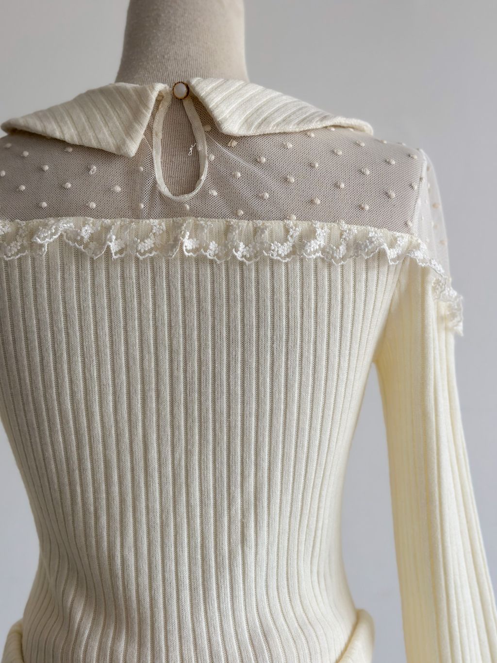 LIZ LISA Ribbed Knit Pearl Beaded Top (XS-S) – Violette Wears