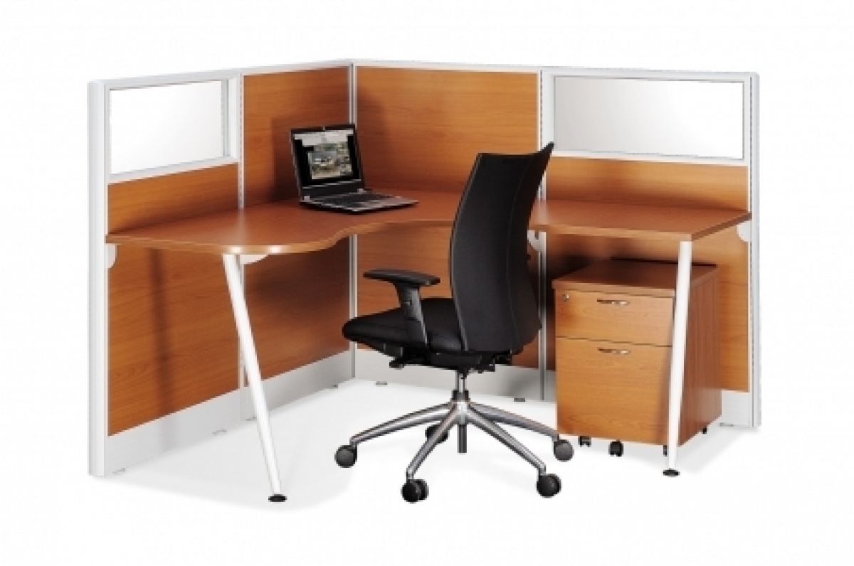 CLUSTER of 1 WOOD PANEL WORKSTATION Model: U - UA60 (WP) – Furnitures ...