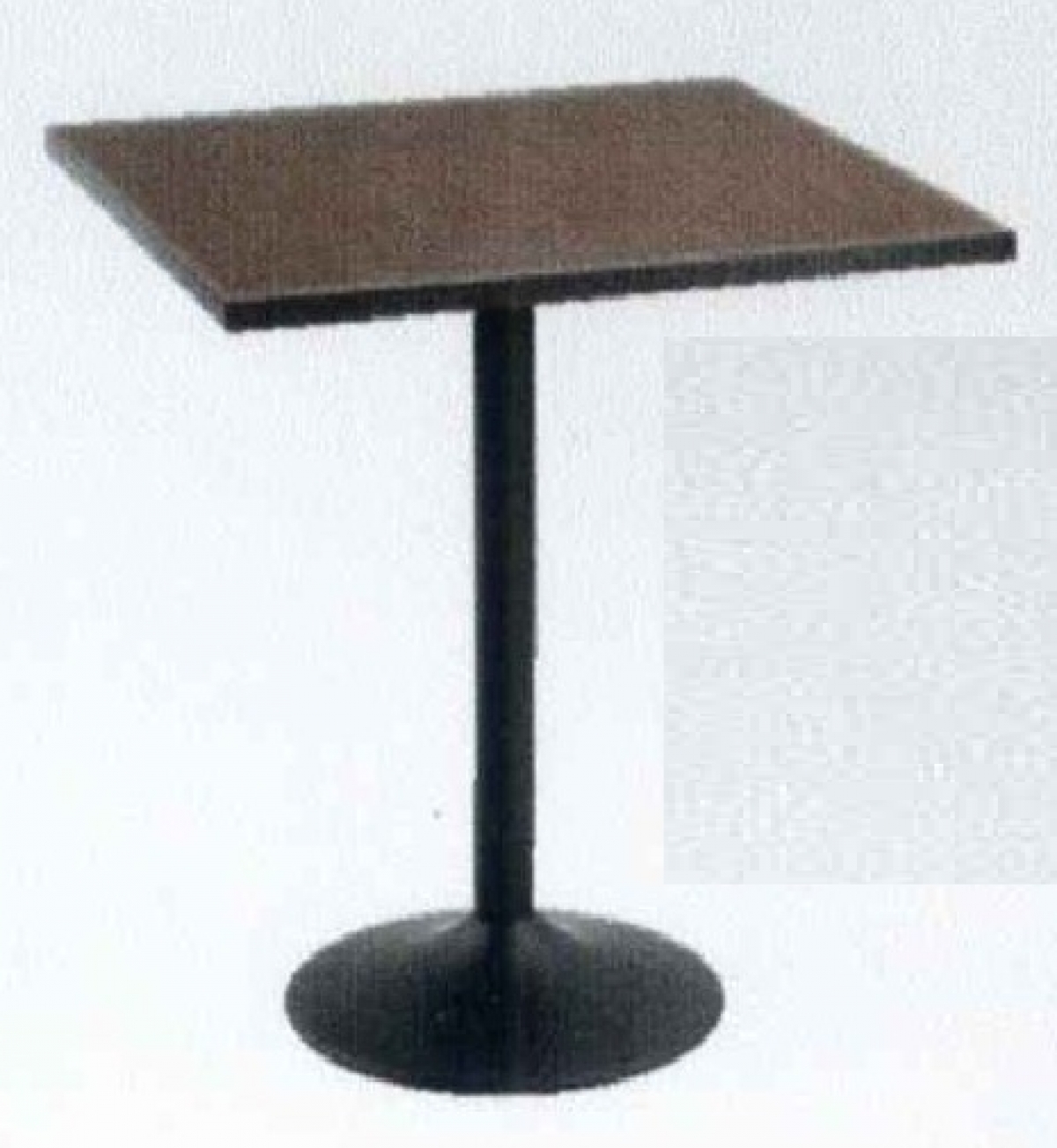 2' MELAMINE TOP WITH EPOXY TRUMPET LEG SQUARE TOP TABLE MODEL: IM -FG2 ...