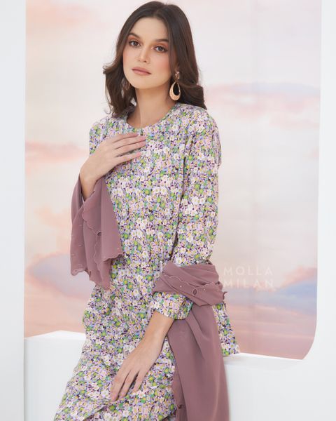 KURUNG KEDAH FATEEMA - VIOLET - FLOWER – Molla Milan