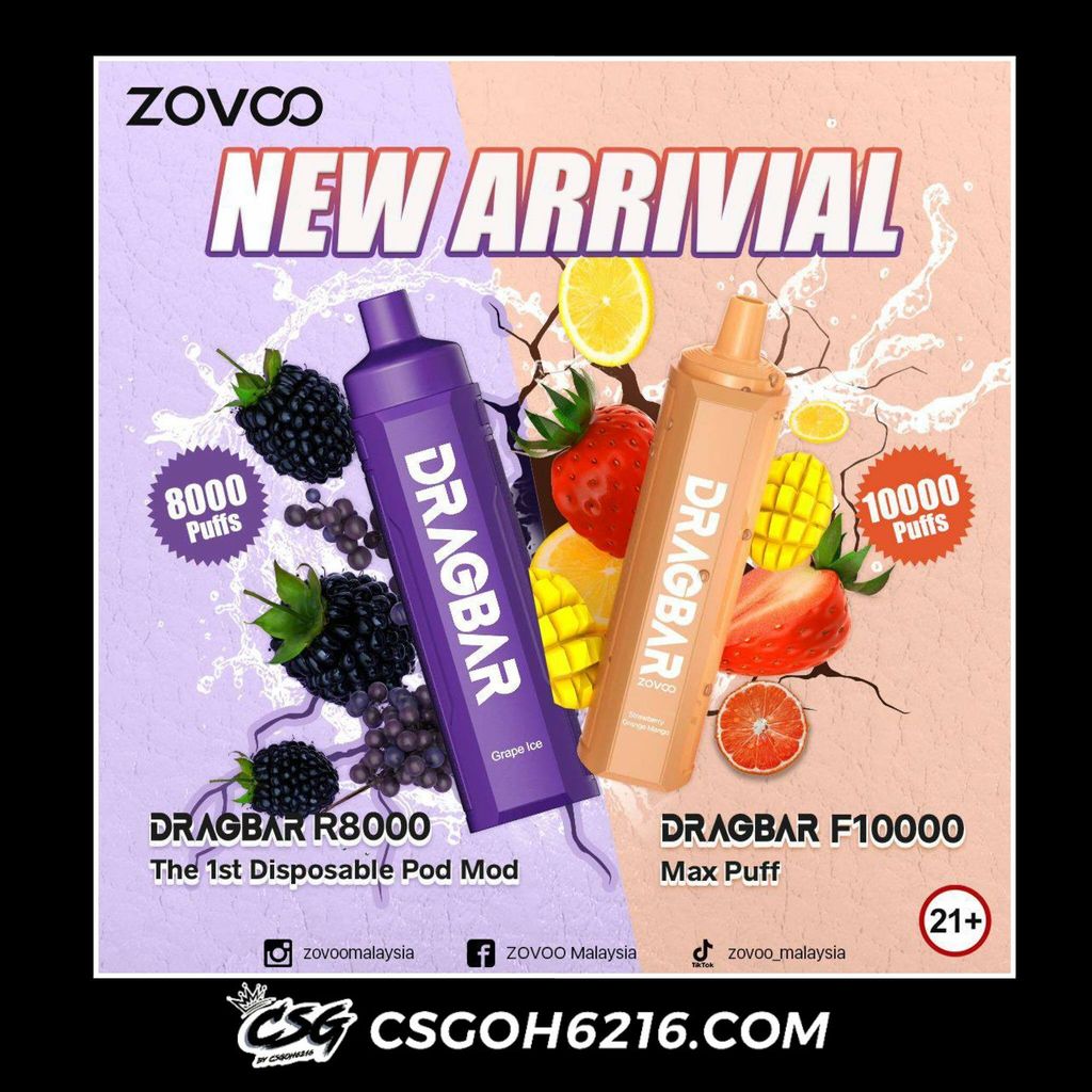 Voopoo Zovoo Dragbar F10000 / R8000 Disposable Max Puffs Mesh Coil ... Voopoo Zovoo Dragbar F10000 / R8000 Disposable Max Puffs Mesh Coil ...