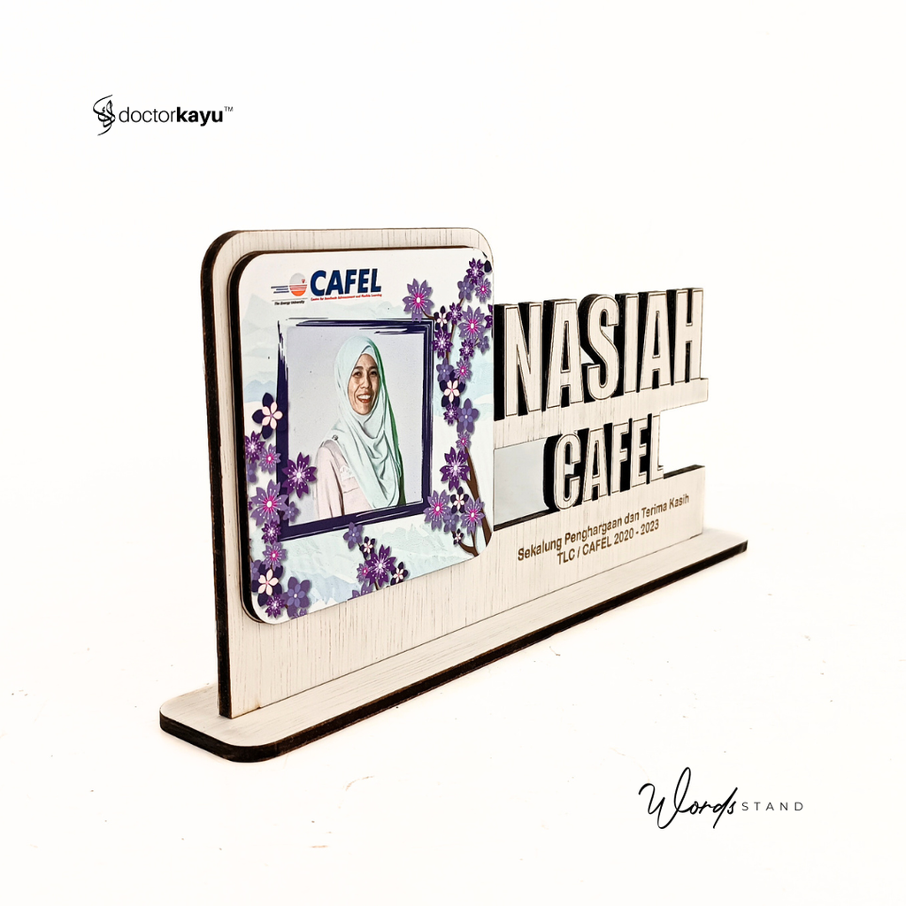 Word Stand UV Print Size A4 Personalize Kayu Wooden [Made In Malaysia ...