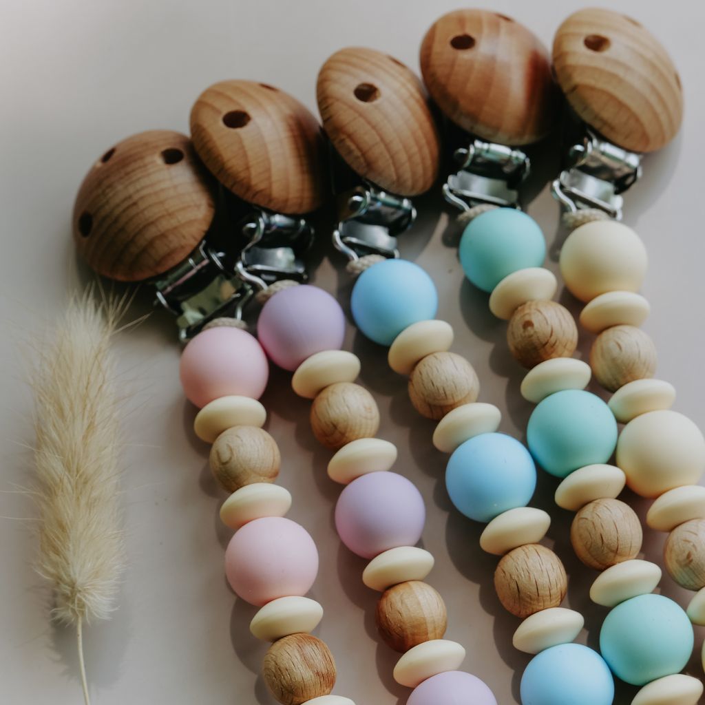 Ella Pastel || Pacifier Clips – Mils and Key