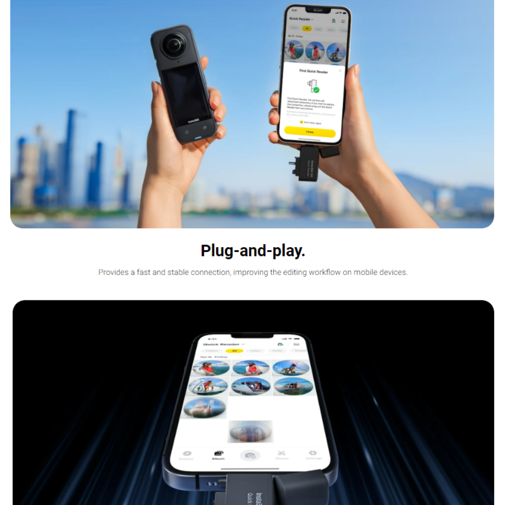 Insta360 X4 Quick Reader – Drones Kaki | DJI Enterprise Authorized Store