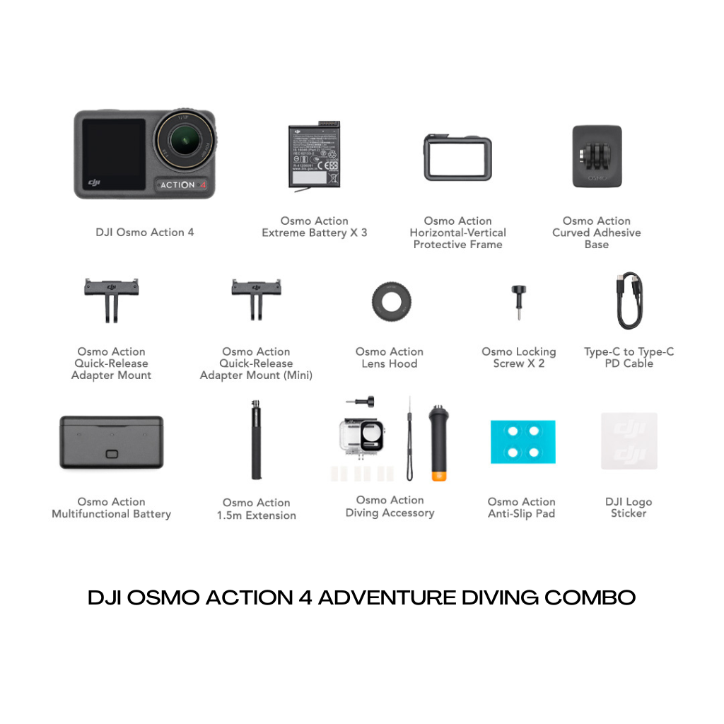 DJI Osmo Action 4 Adventure Diving Combo – Drones Kaki | DJI Enterprise ...