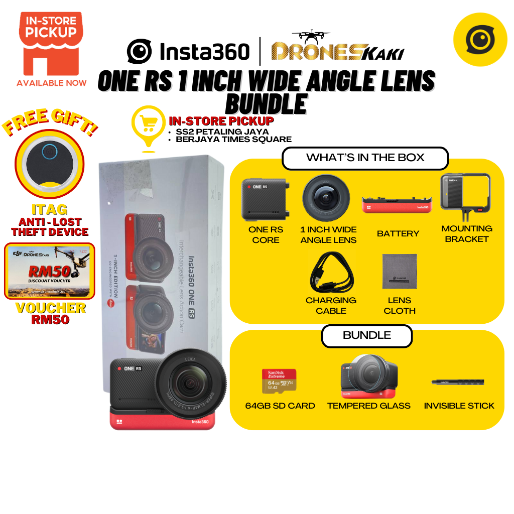 Insta360 ONE RS 1-Inch Wide Angle Lens – Drones Kaki | DJI Enterprise ...