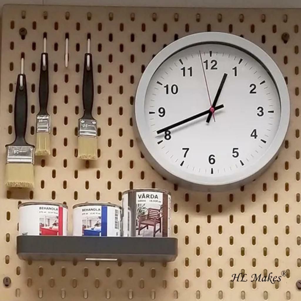 Pegboard, Compatible with IKEA SKADIS, DIY Wall Shelf Rack Pegboard ...