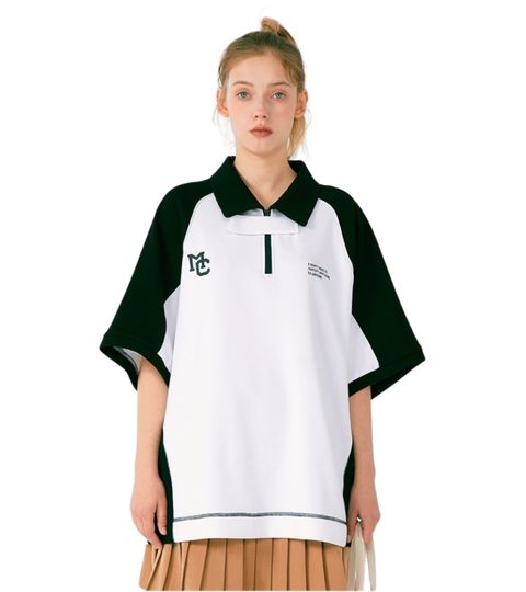 Matcha Story Oversized Polo-Shirt Black White – LIT UP 21