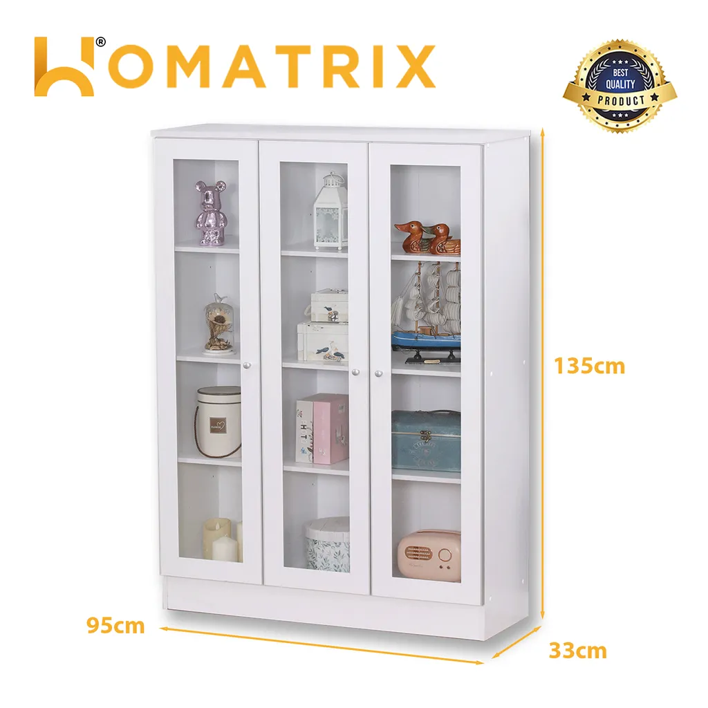 3' X 4.5' Glass Cabinet – Homatrix Furniture