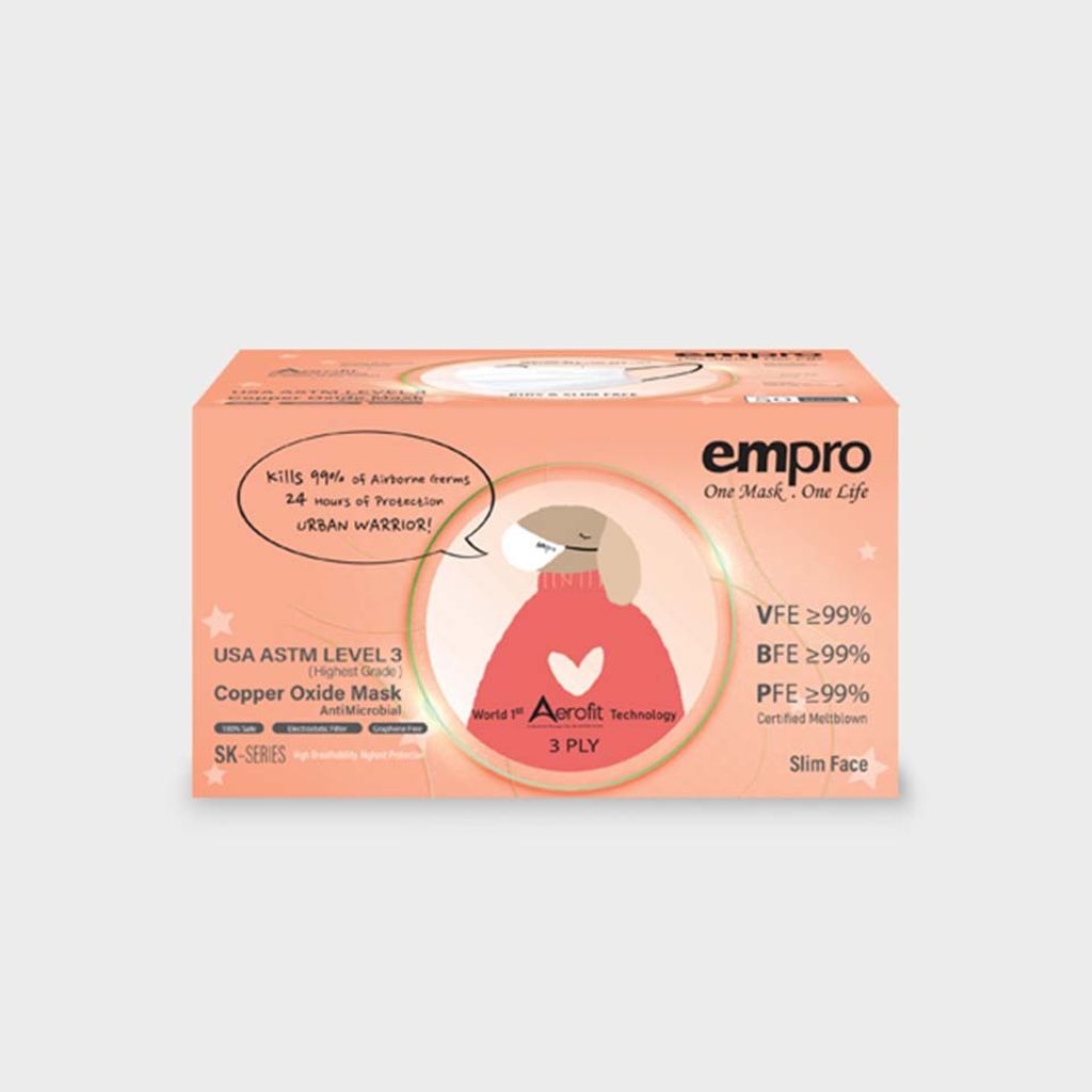 EMPRO COPPER OXIDE MASK KIDS & SLIM FACE MASK [ANTI-MICROBIAL] AEROFIT ...