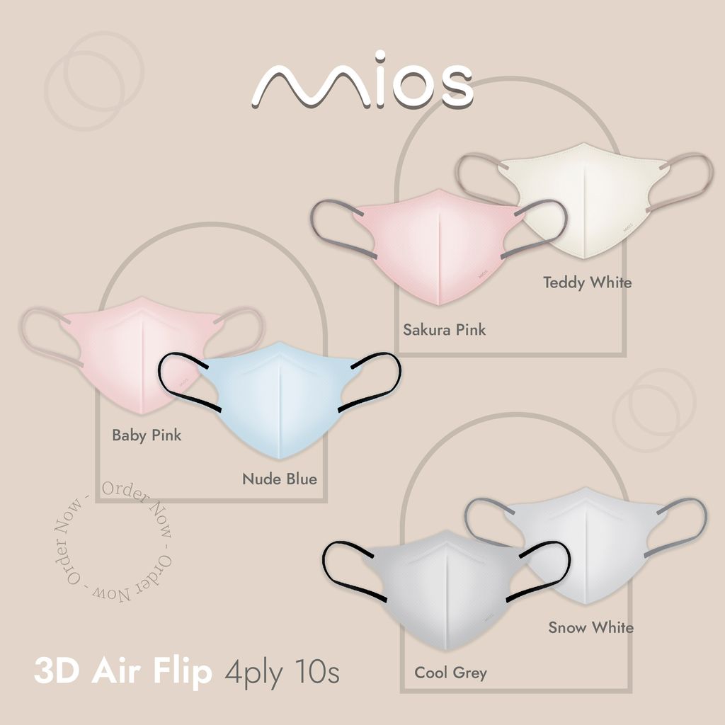 MIOS 3D AIR FLIP PROTECTIVE FACE MASK (10S/PACK) – Empro, Feel It, Love It