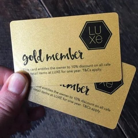 METALLIC GOLD PVC CARD - 100-CARD/PACK – Sixstars2u.com.my
