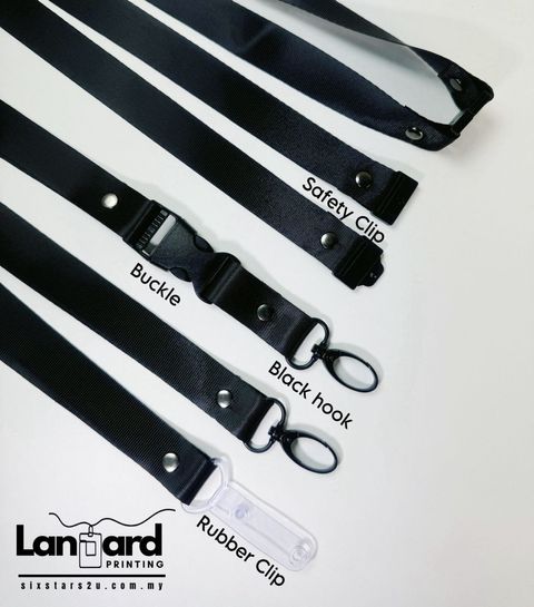 20MM - PLAIN NYLON LANYARD - BLACK – Sixstars2u.com.my