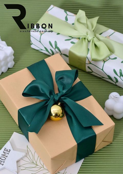Selamat Hari Raya Satin Ribbon - Green Ribbon Series – Sixstars2u.com.my