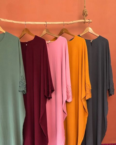 Saffa Cey Crepe Kaftan – HAURA WEAR