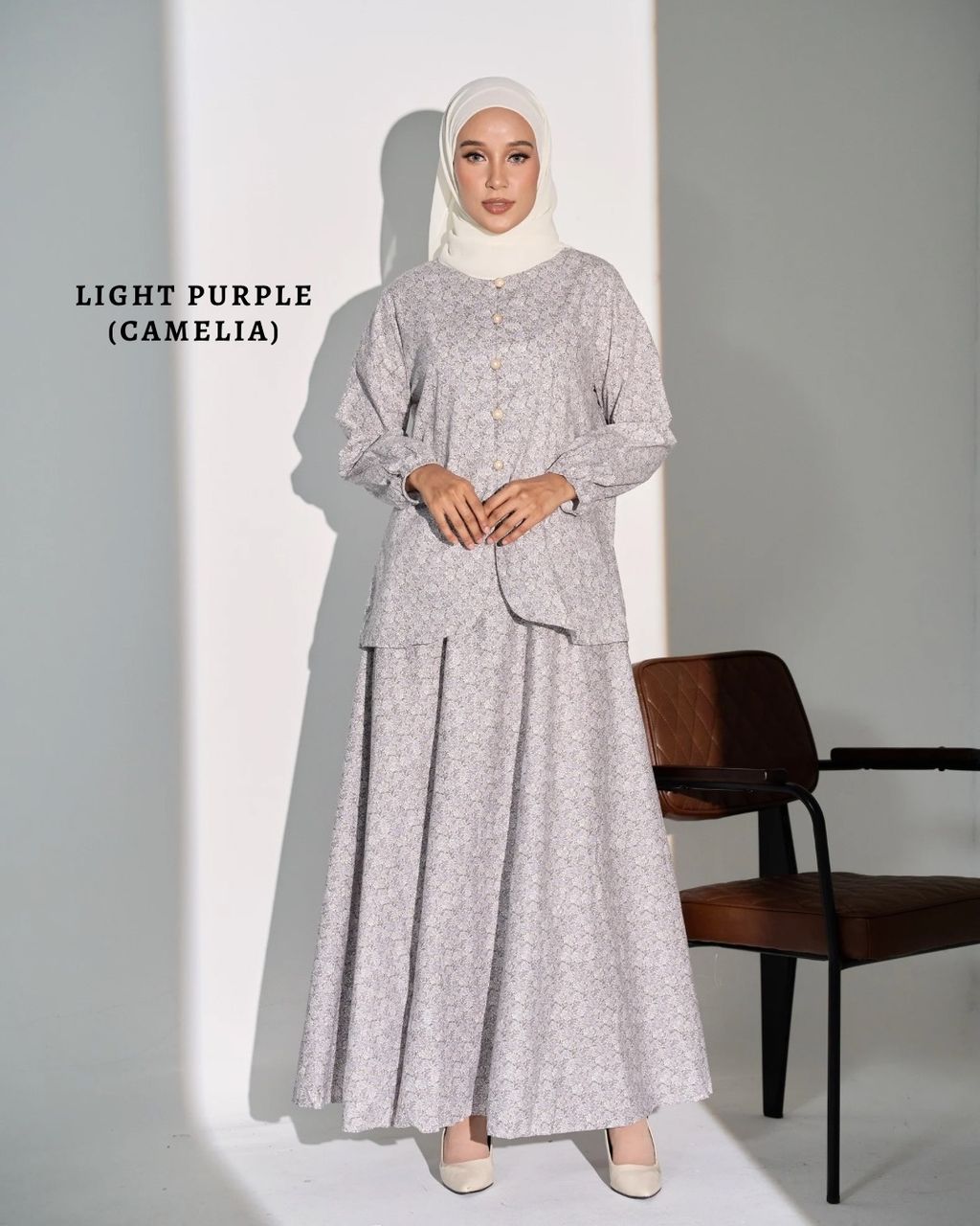 [CLEARANCE SALE] Tasya Cotton Blouse With Skirt – HAURA WEAR