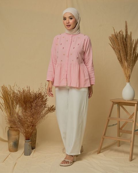 [CLEARANCE/ AS IS/ SAMPLE] [TOP ONLY] Janna Cotton Linen Blouse – HAURA ...