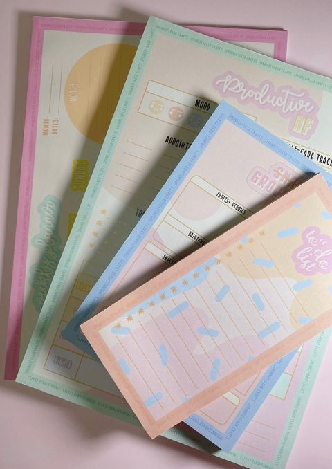 "NEW WEEK, NEW GOALS" WEEKLY PLANNER NOTEPAD – SPRINKLE+DASH CRAFTS