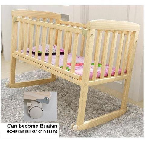 FULL SET Big Size Baby Cot, Katil Bayi, Katil Baby A Little Present ...