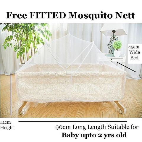 Baby Swing Bed Moses Basket with Mosquito Net baby cot FULL SET, katil ...