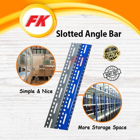 7-10 KakiAngle Bar/ Besi Rak / Rack / Shelf / Slotted Angle Bar – Futt ...