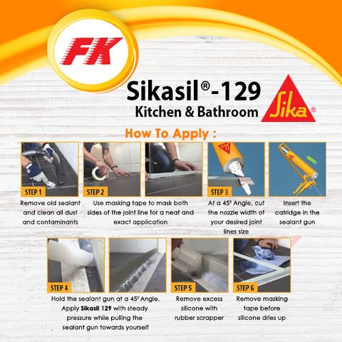 Sikasil®-129 Clear/White – Neutral Cure Silicone Sealant – Futt Kong ES ...