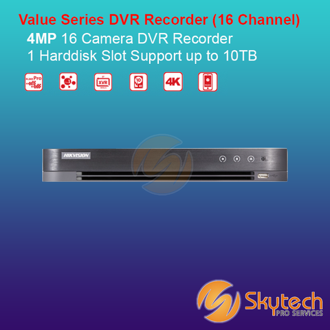 CCTV Home/Office Value Series 4MP DVR Recorder | 4 camera input DVR ...