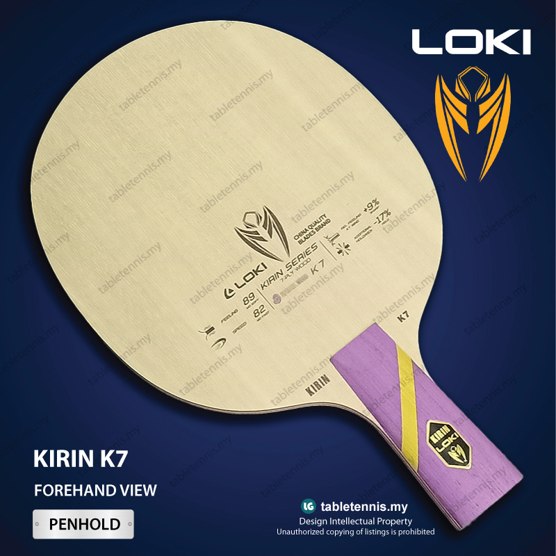 Loki Kirin K7 All Wood Table Tennis Blade Paddle Bat Raket Ping Pong Penhold-CS – LG Sports