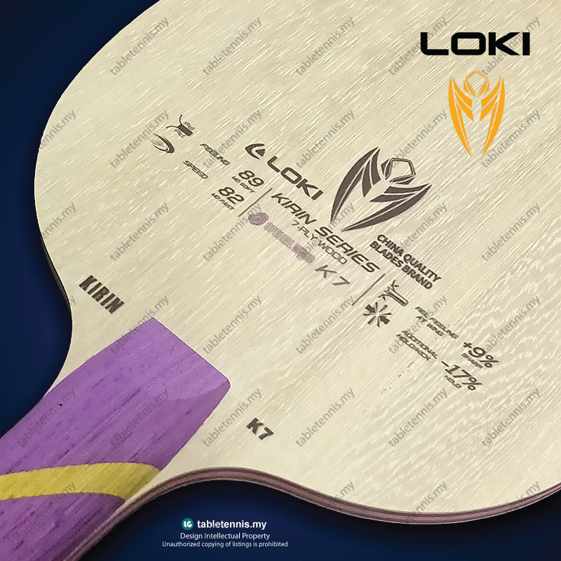 Loki Kirin K7 All Wood Table Tennis Blade Paddle Bat Raket Ping Pong Penhold-CS – LG Sports