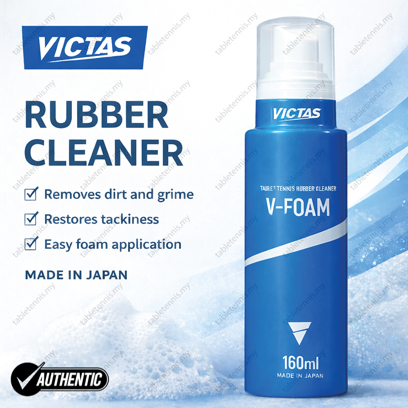 Victas V-Foam Authentic Table Tennis Rubber Cleaner Foam Type 160ml ...