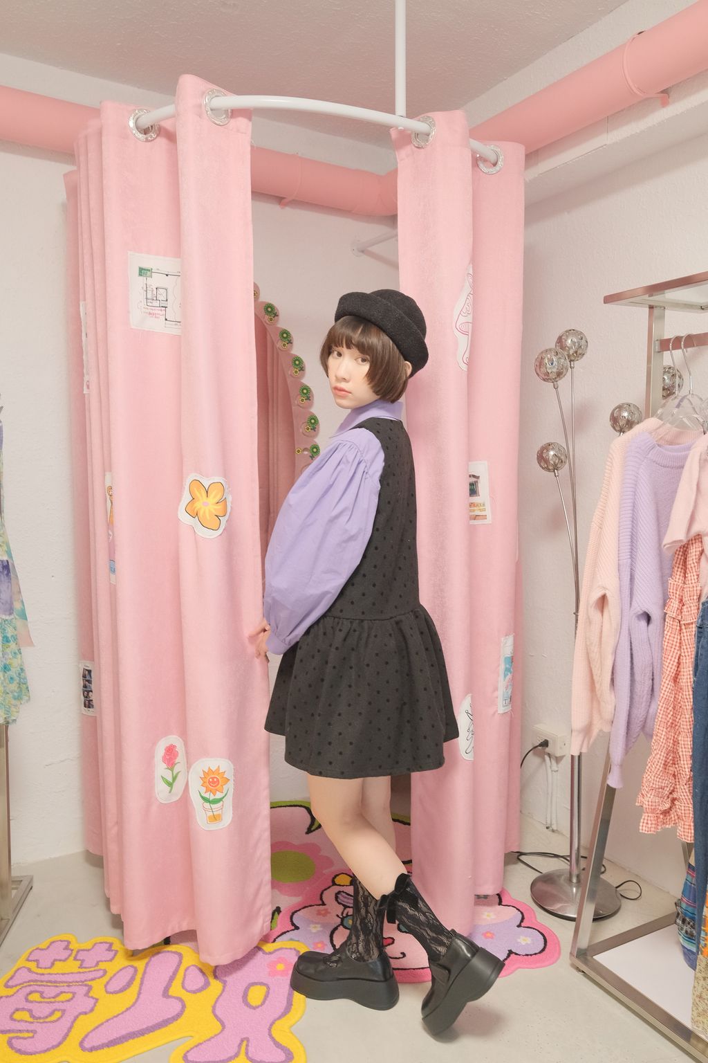「拍照樣衣出清」少女選物 本期推薦！小魔女🔮紫色澎袖襯衫 – 小莓波醬