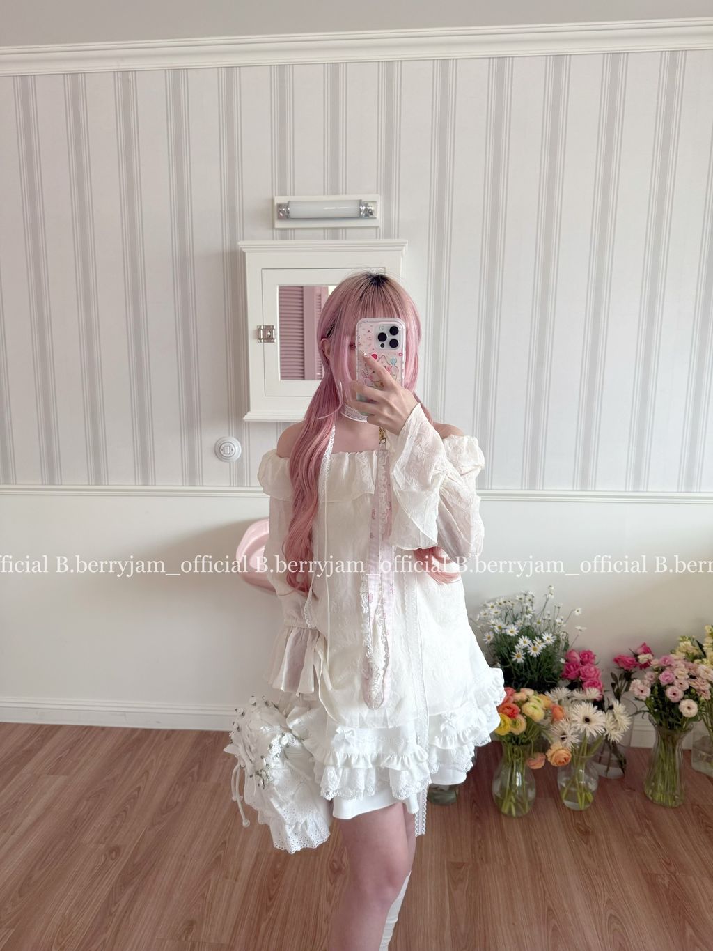 Berryjam select少女選物 一字肩春夏少女感上衣（附綁帶） – 小莓波醬