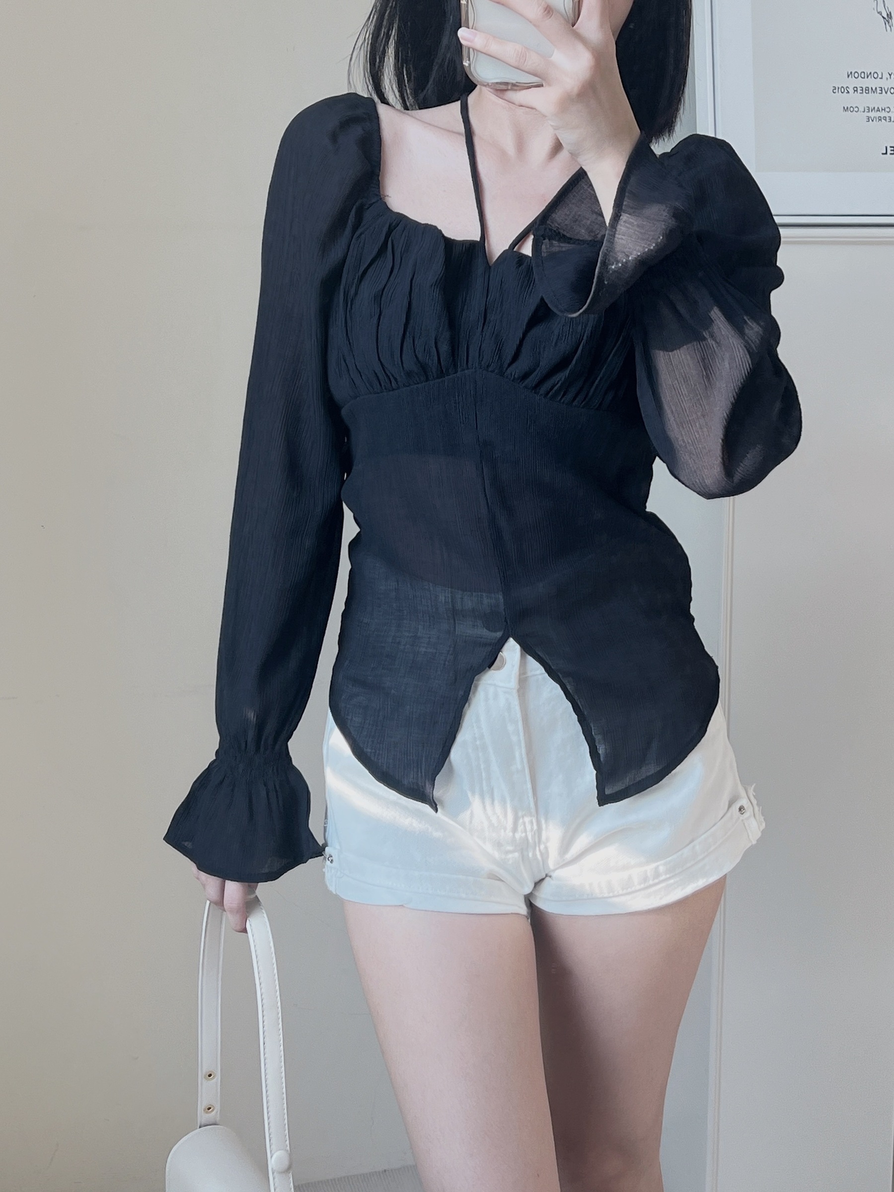 Ruched Bust Split Hem Top – MIDSUMMER CLOTHING