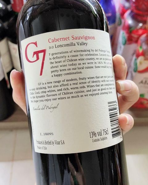 G7 Cabernet Sauvignon 2019 750ml 2 BOTTLES – Dynasty