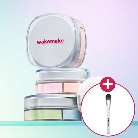 ( OLIVEYOUNG PRE ORDER ) WAKEMAKE Stay Fixer Multi Color Powder + Brush – Ms Dumbo Beauty