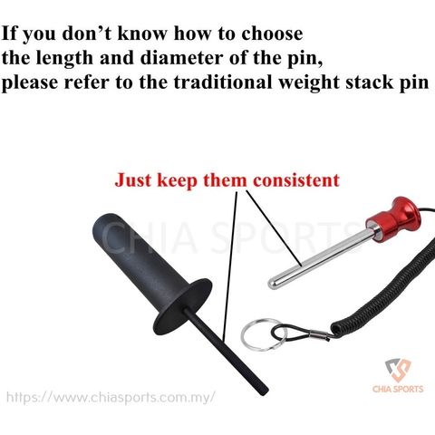 8mm/10mm Weight Stack Pin Extender Olympic Weight Adapter Power Pins ...