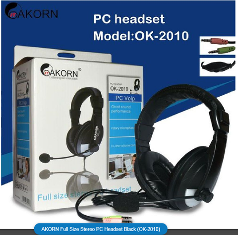 JERTECH Full Size Stereo PC Headphone With Rotary Microphone & In-line ...