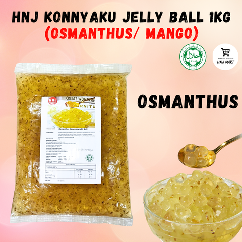 HNJ KONNYAKU JELLY BALL 1KG HALAL MINI FRUIT JELLY BALL JELI PEARLS FRUITY TASTE JELI BUAH ...