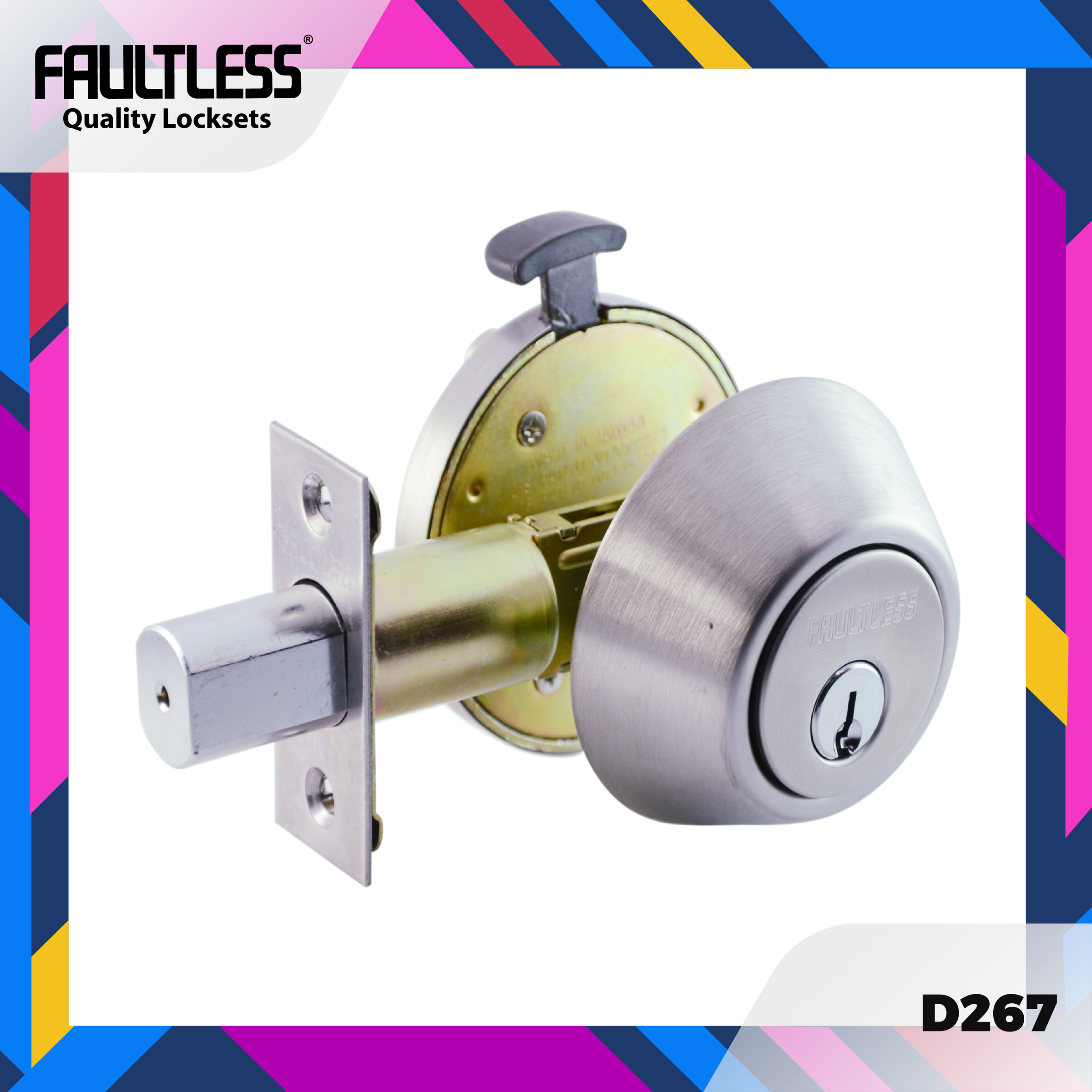 Faultless Deadbolt Single Lock D267 – GIDCI HARDWARE SHOP