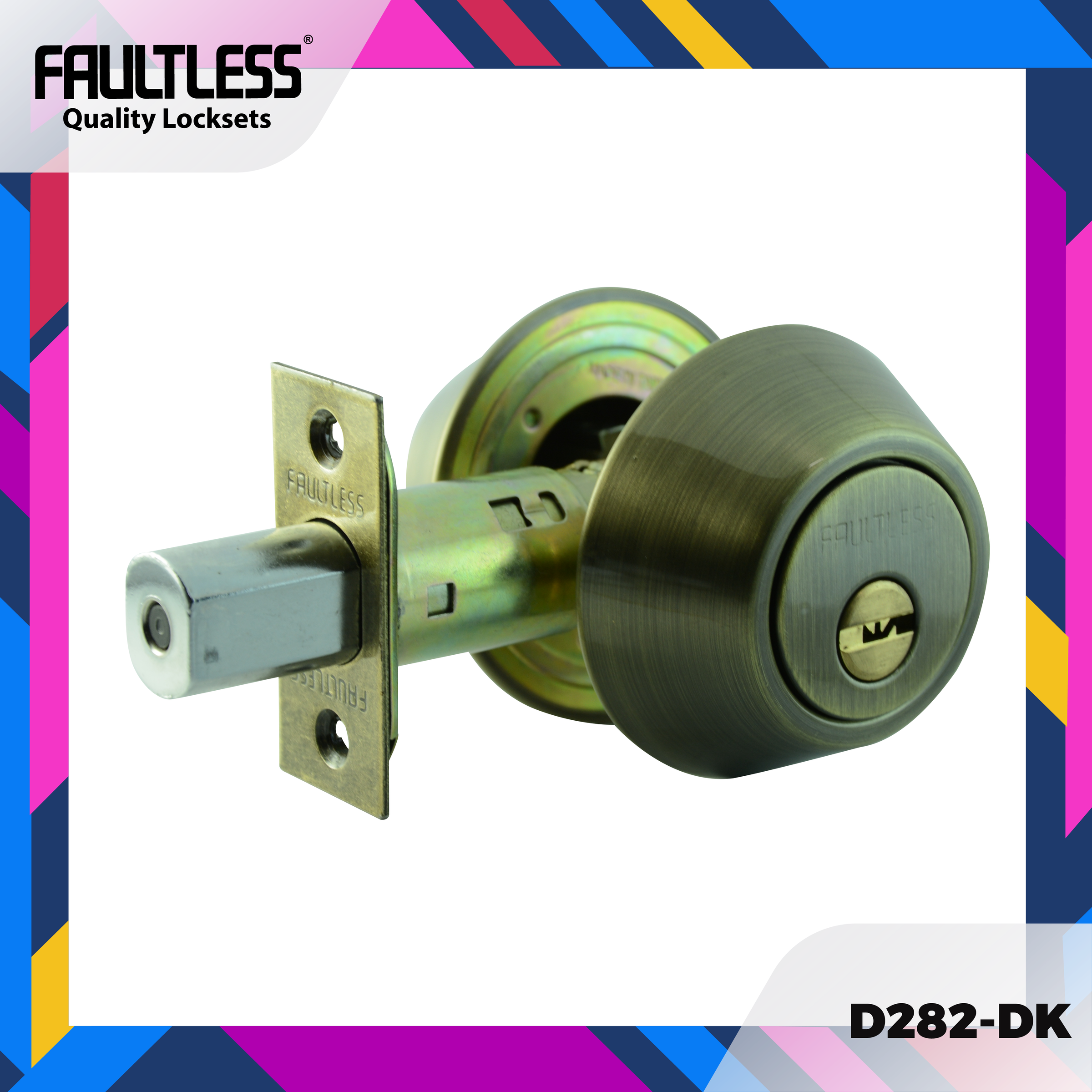 Faultless Deadbolt DD82 Dome Key – GIDCI HARDWARE SHOP