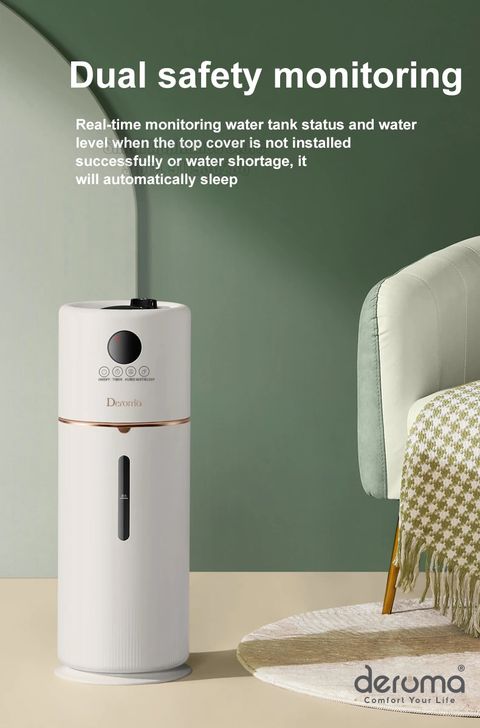 Deroma M808 Premium Air Humidifier 8L Big Capacity Tank Fill Water From ...