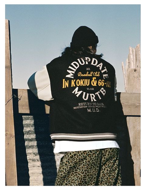 MU652 秋冬美式重磅拼羊毛混紡夾棉刺繡字母棒球服夾克外套 – S Select Lab