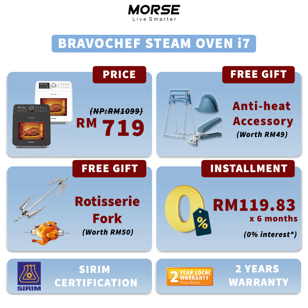 Morse Bravochef Steam Oven i7 (15L) – Morse Electronics