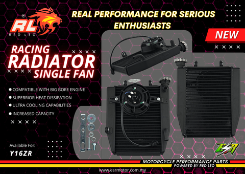 RADIATOR RED LEO Y15 V1&V2 / LC135 / RS150 – ESR Motor
